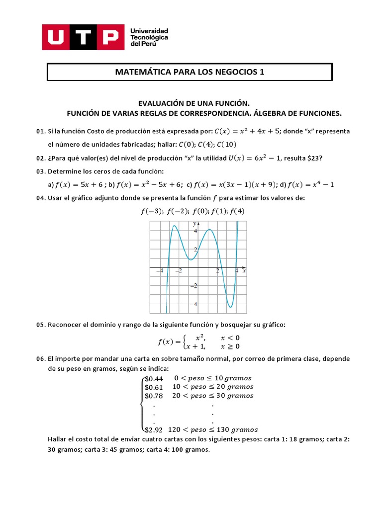 S10.s1 - Resolver Ejercicios | PDF | Función (Matemáticas) | Matemáticas