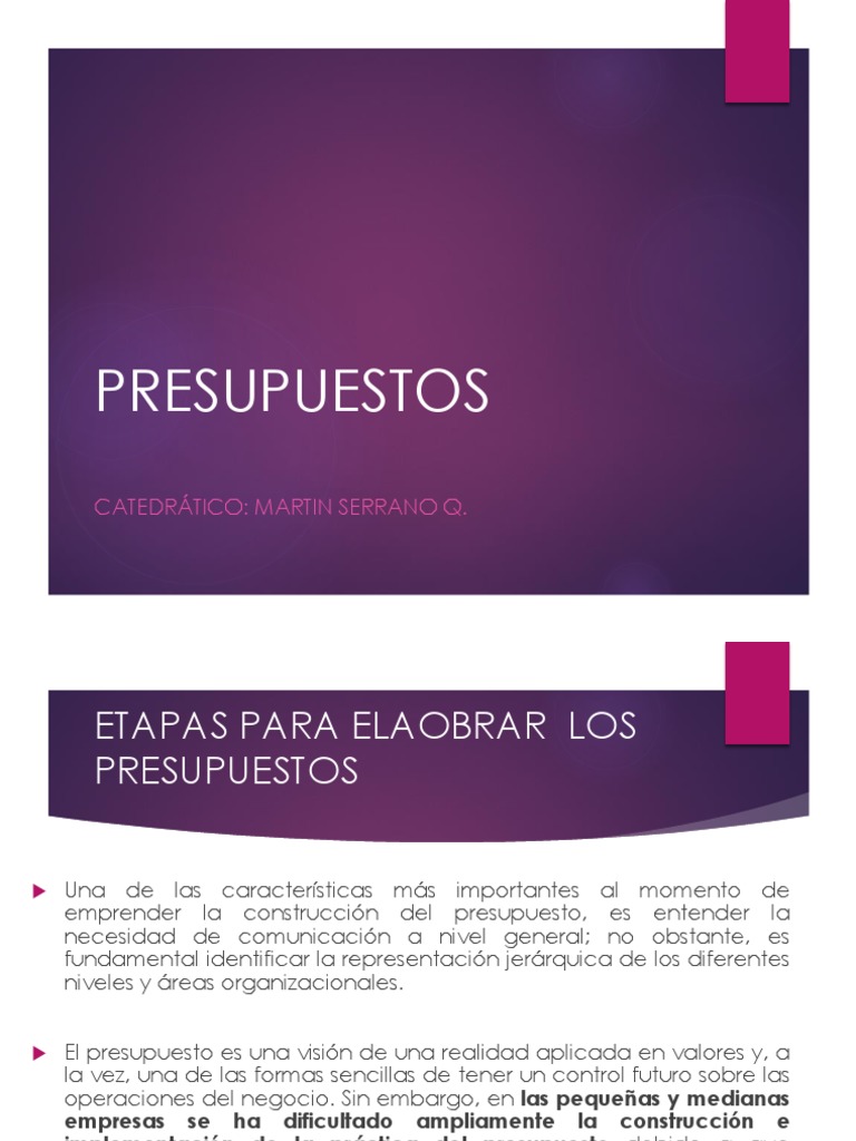 Etapas de Los Presupuestos | Descargar gratis PDF | Presupuesto | Business