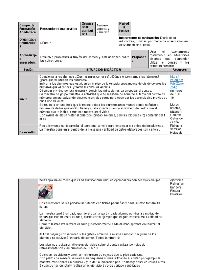 Actividades de Conteo del 1 al 10 | PDF