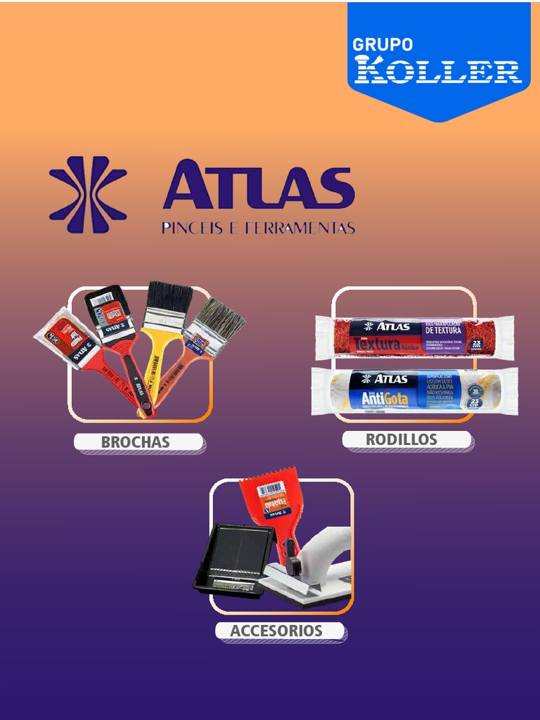 Brochas y Rodillos Profesionales Atlas | PDF | Cepillo | Pinturas