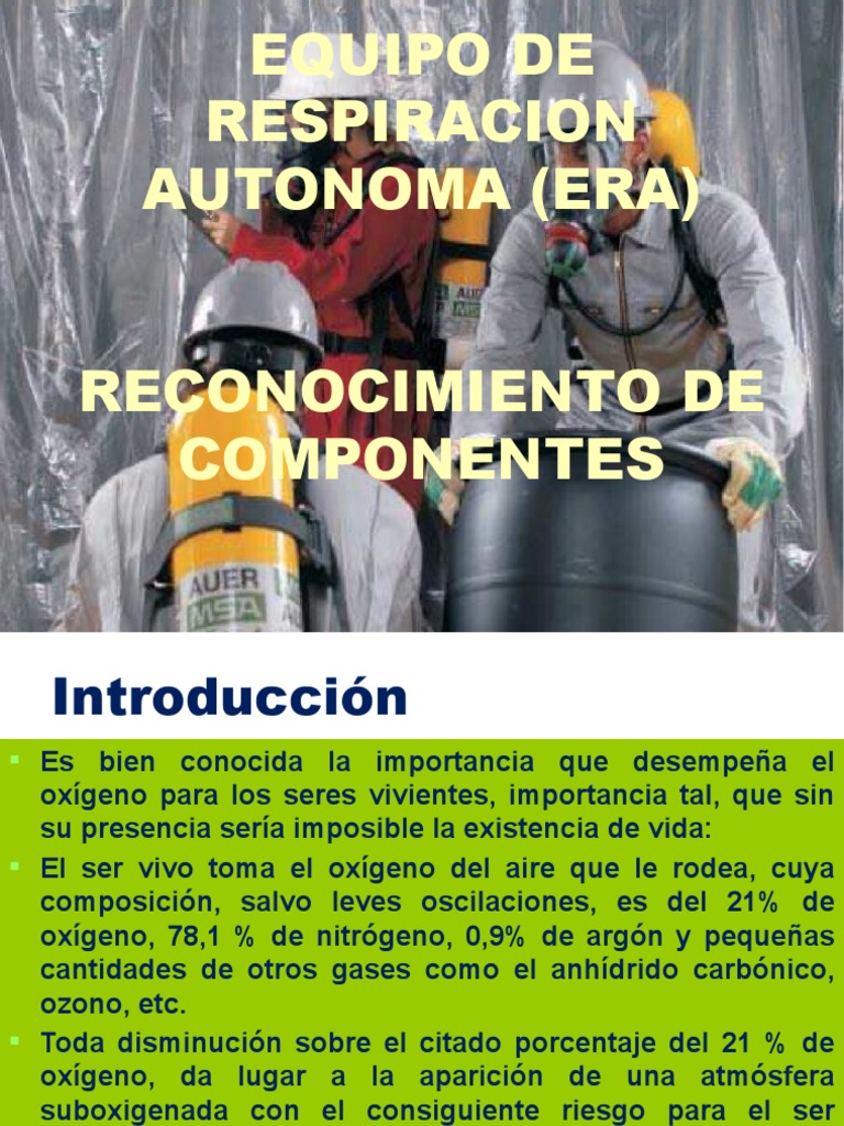 MSA SCBA Components | PDF | Oxígeno | Química Física