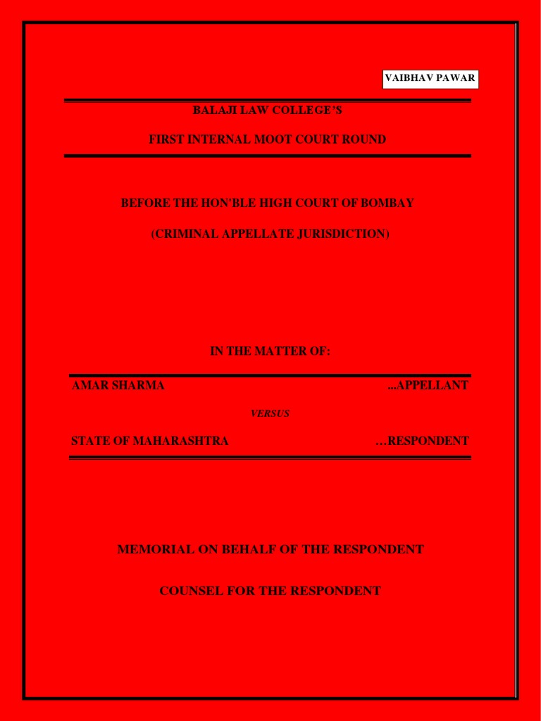 CRPC 374 Moot Court Respondent Side | PDF | Crimes | Crime & Violence