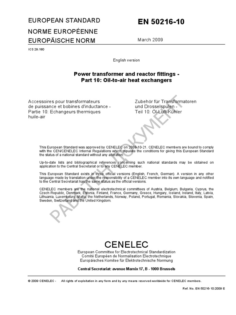 En 50216-10 | Download Free PDF | Heat Exchanger | Pipe (Fluid Conveyance)