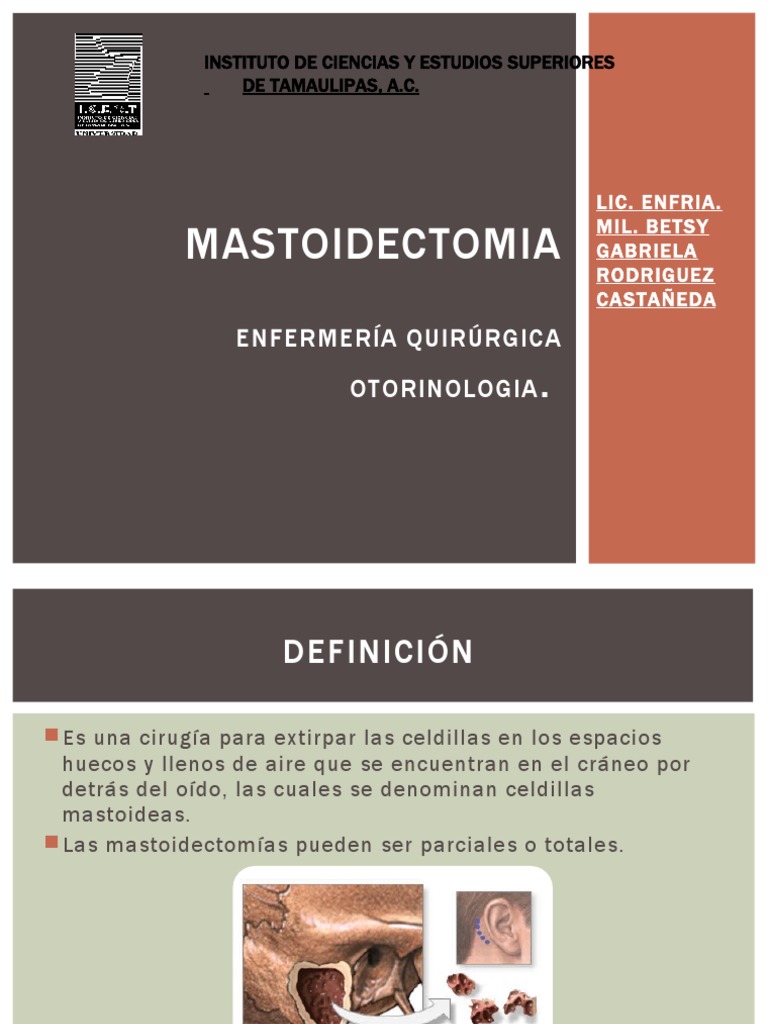Mastoid Ecto Mia | PDF | Cirugía | Cabeza y cuello humanos
