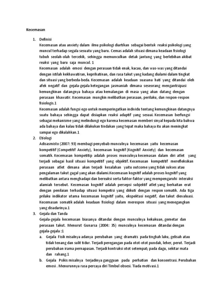 PKM 1 Kecemasan | PDF