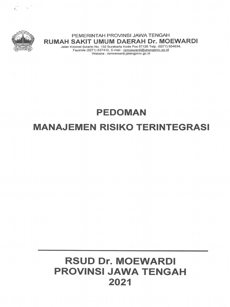 Pedoman Manajemen Risiko | PDF