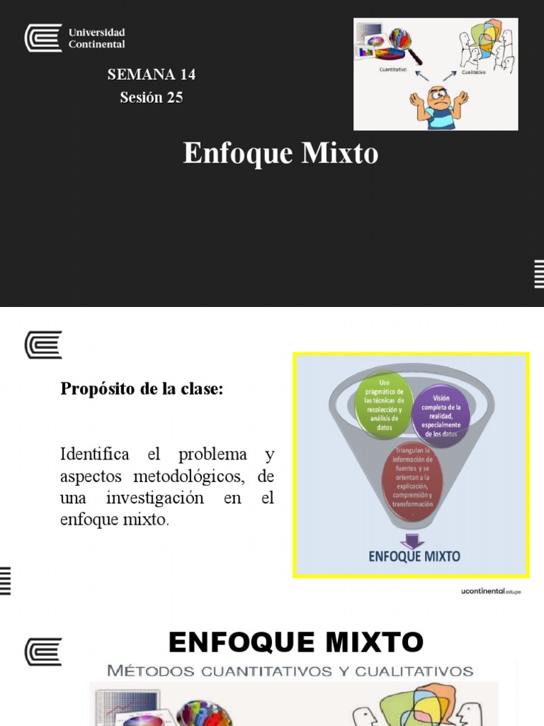 Semana 14 - Enfoque Mixto y Sustentación Del Proyecto | PDF ...