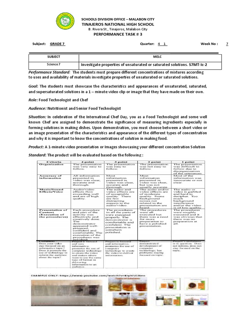 Q1 Performance Task 3 Science | PDF