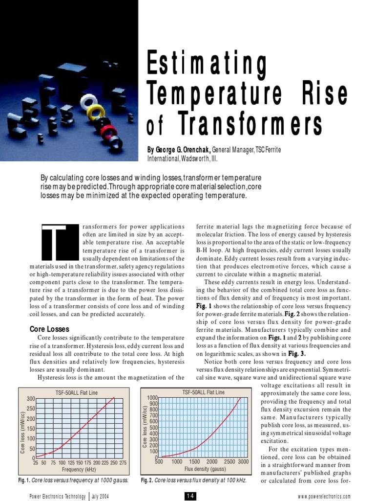 Estimating Temperature Rise of Transformers Orenchak G. 2004 ...
