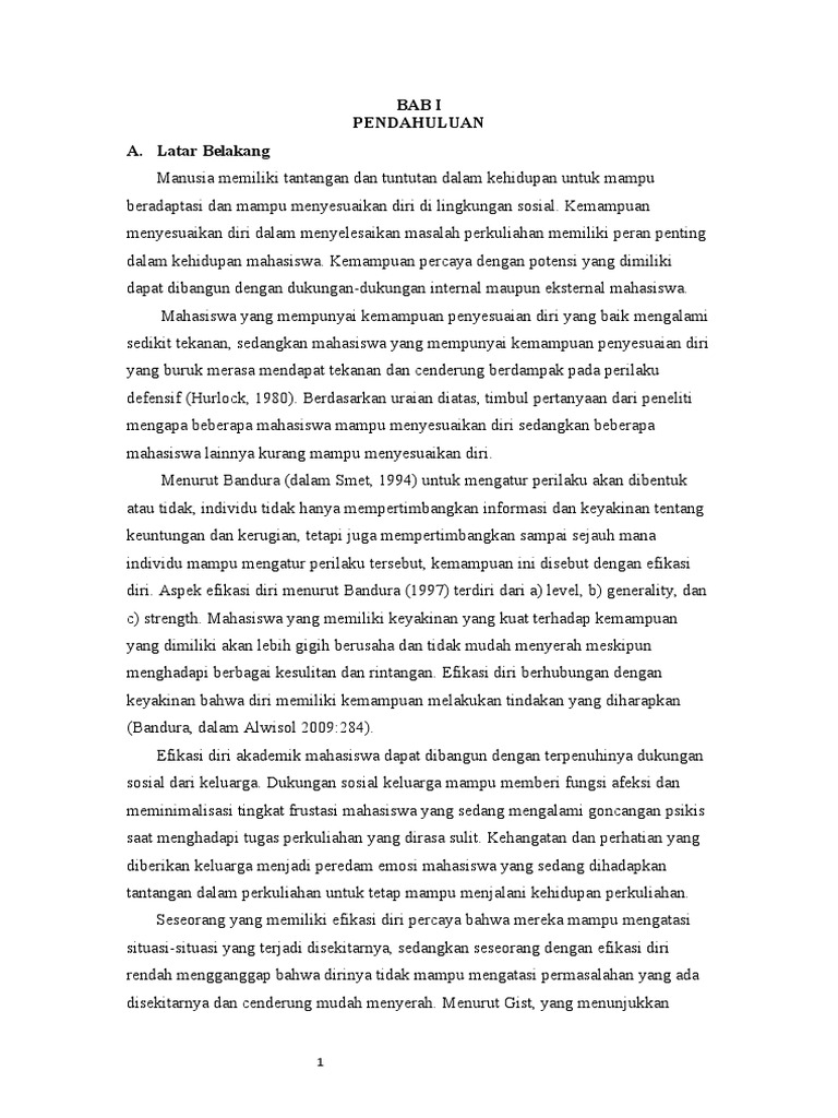 Pengaruh Dukungan Sosial Keluarga Terhadap Efikasi | PDF