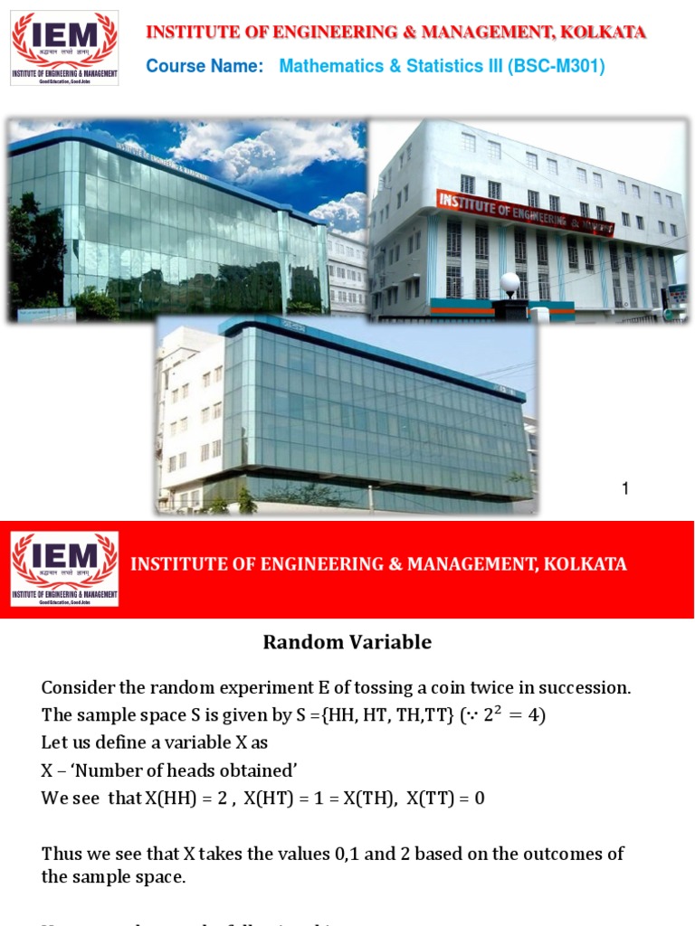 BSC-301 - Probability - Distribution 1 | PDF | Probability Distribution | Random Variable