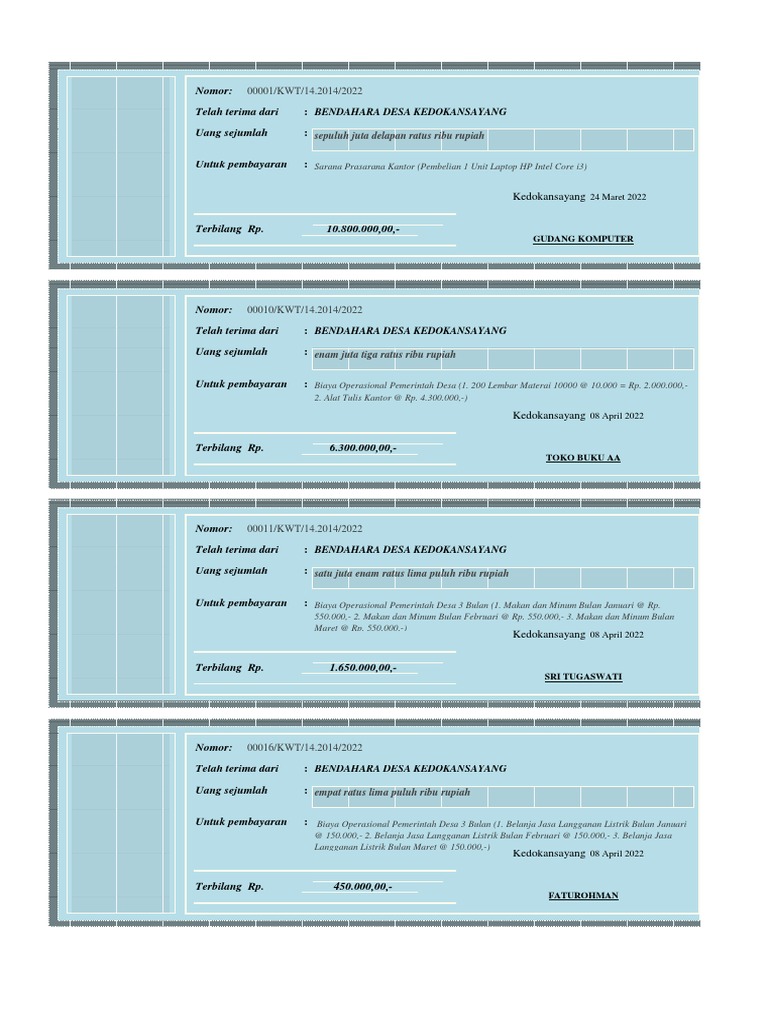 Kwitansi Laptop | PDF