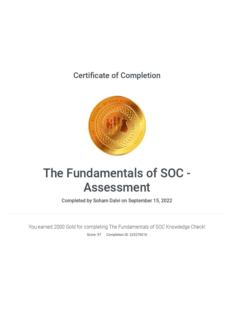 The Fundamentals of SOC - Assessment - Beacon | PDF