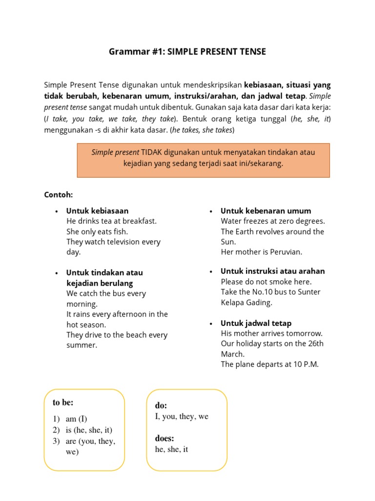 Simple Present Tense | PDF | Language Families | Linguistics