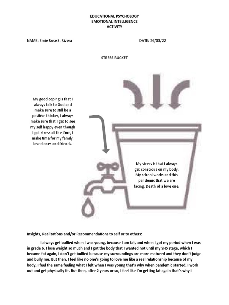 Stress Bucket - Activity | Download Free PDF | Bullying | Subjective ...
