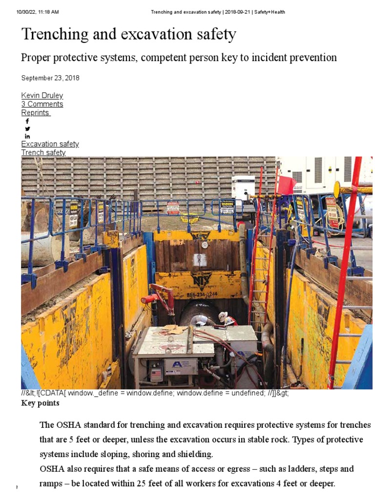 Trenching and Excavation Safety - 2018-09-21 - Safety+Health | PDF ...