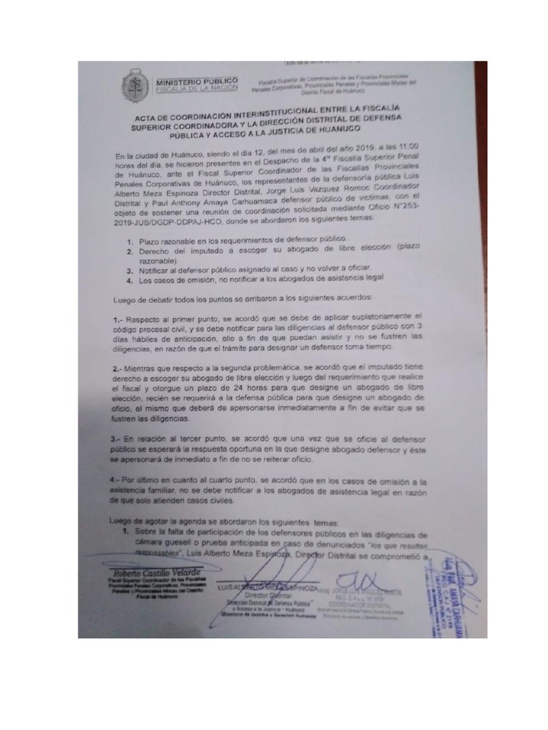 Acta de Acuerdo Interinstitucional | PDF Acta de Acuerdo Interinstitucional | PDF