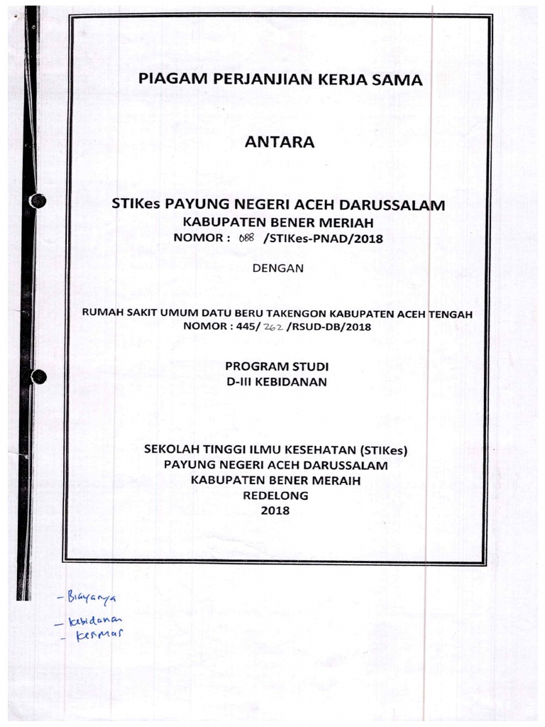 Contoh PKS Stikes | PDF