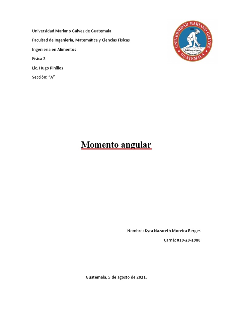 Momento Angular Resumen | PDF | Momento angular | Impulso