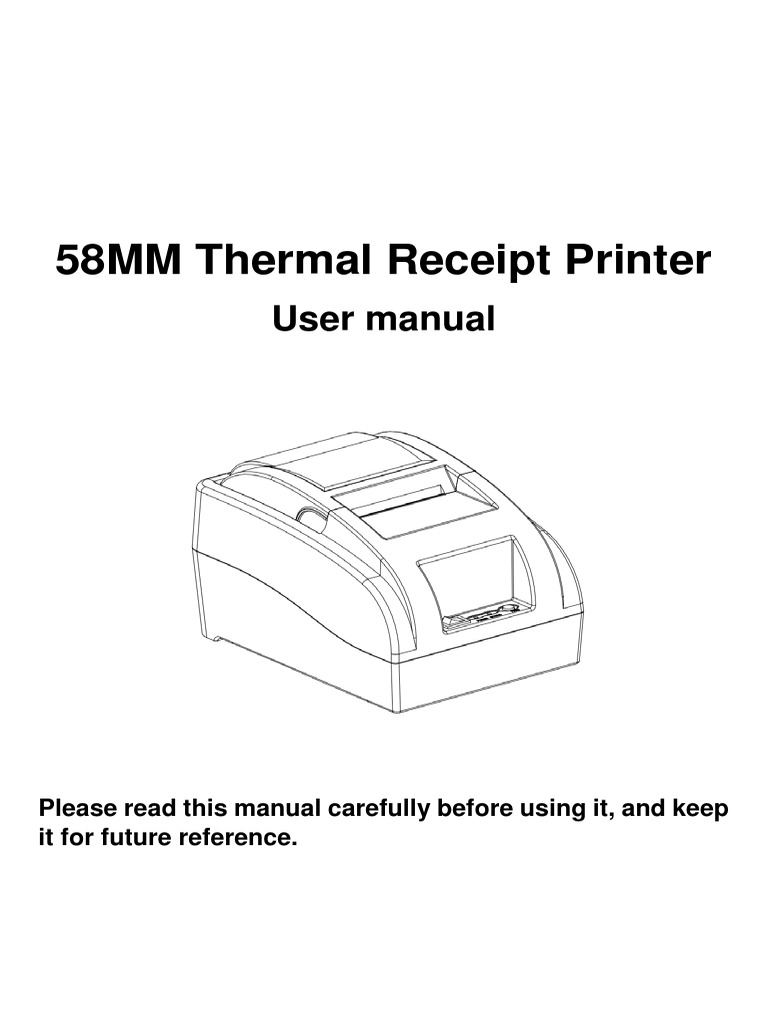 POS-H58 Thermal Receipt Printer User Manual | PDF | Printer (Computing ...