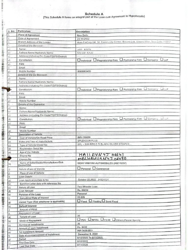 Abb Schedule A B | PDF