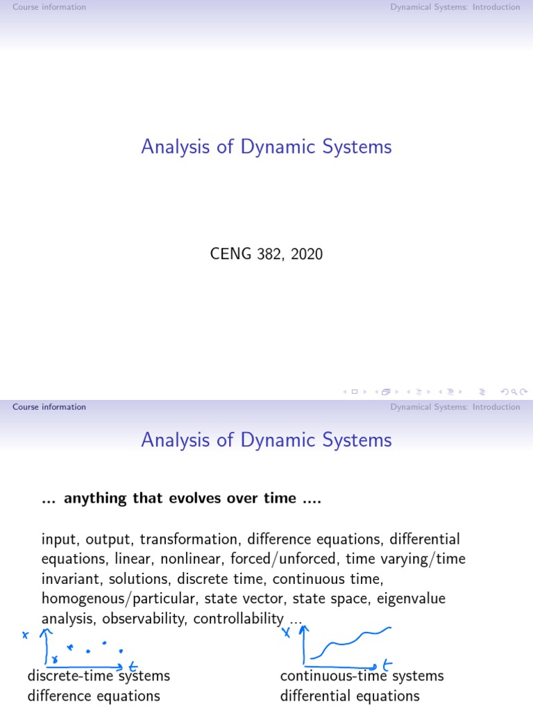 1-Introduction Annotated | PDF | Dynamical System | Nonlinear System 1-Introduction Annotated | PDF | Dynamical System | Nonlinear System