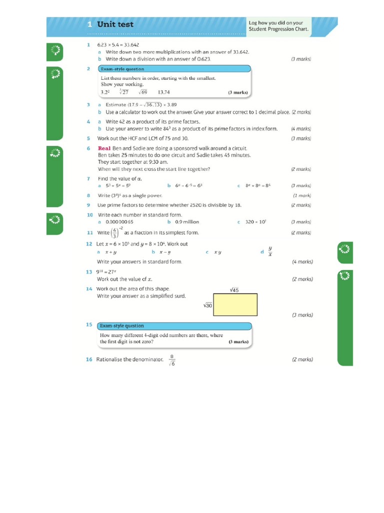 Unit Tests 1-12 | PDF