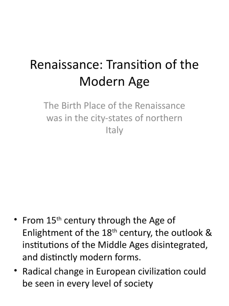 Renaissance 1 | PDF | Renaissance | Middle Ages