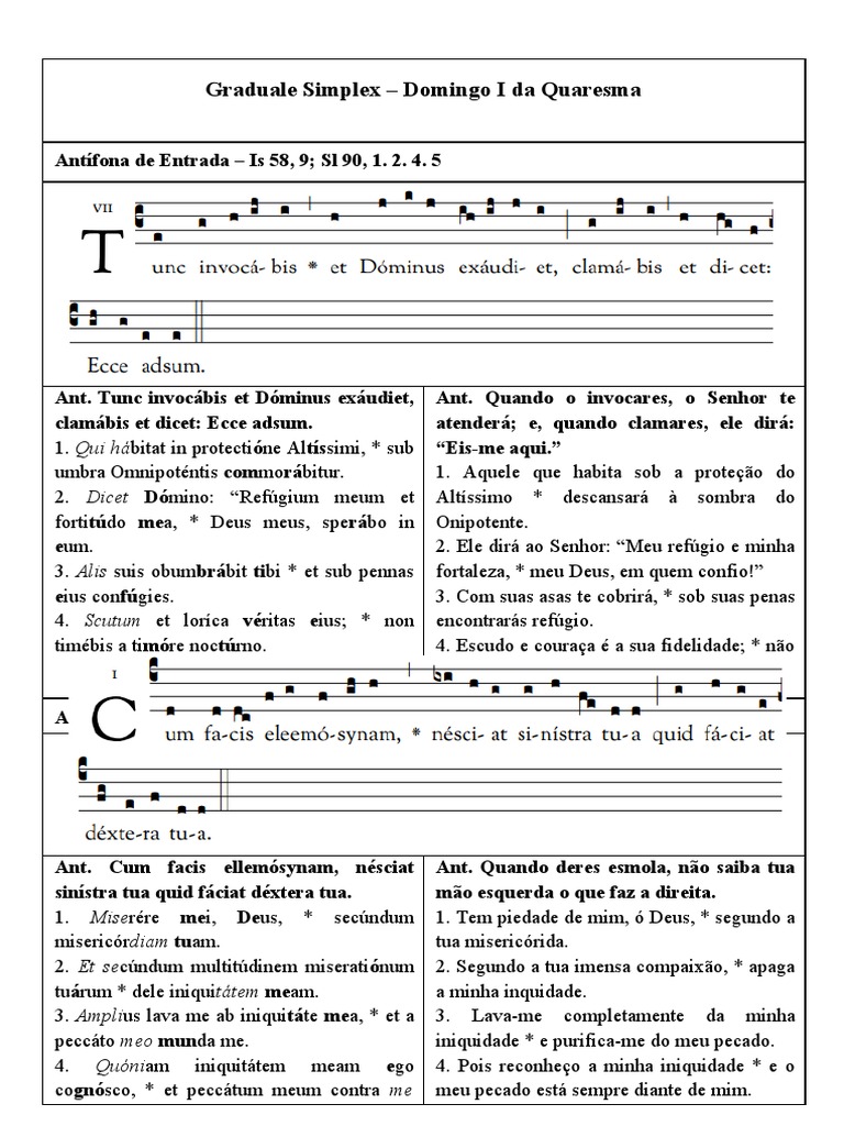 Graduale Simplex para o III Domingo da Quaresma | PDF | Misericórdia | Teologia