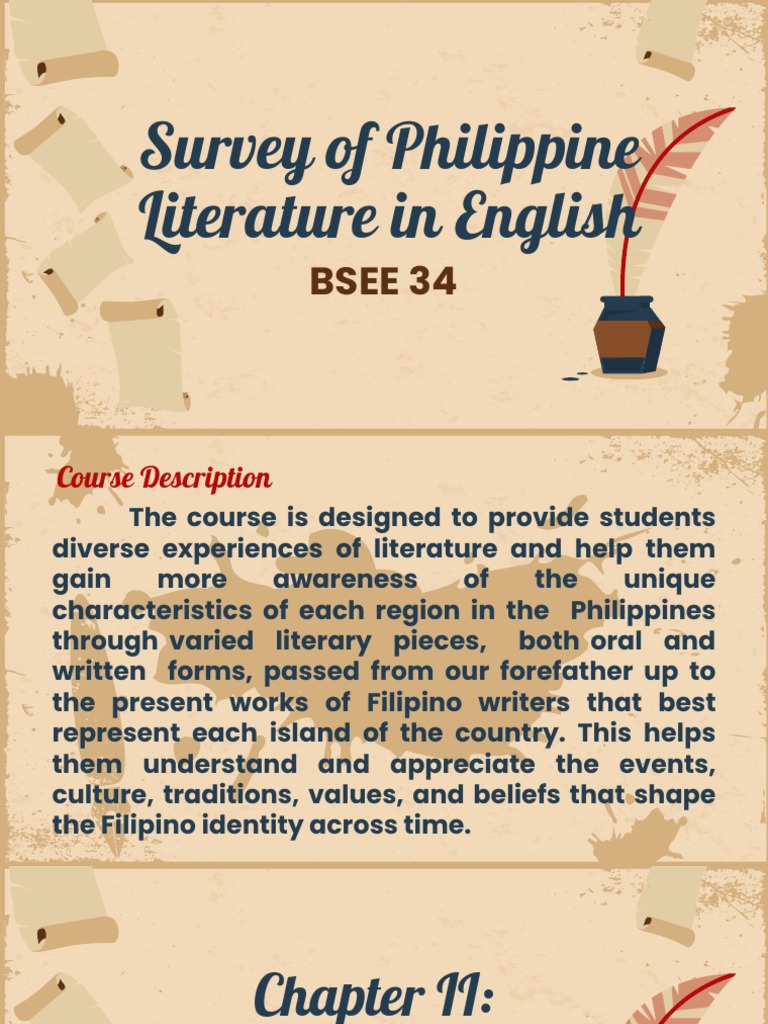 A Survey of Philippine Literature in English: Exploring the Rich Oral and Written Traditions of ...