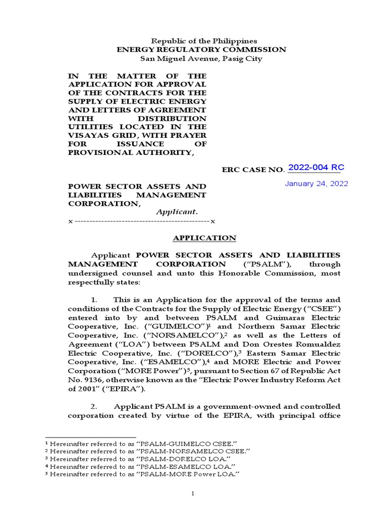 Visayas Grid Electric Supply Contracts Approval | PDF | Assignment (Law) | Banks