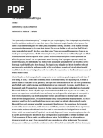 Mental Health Awareness Script Speech | PDF