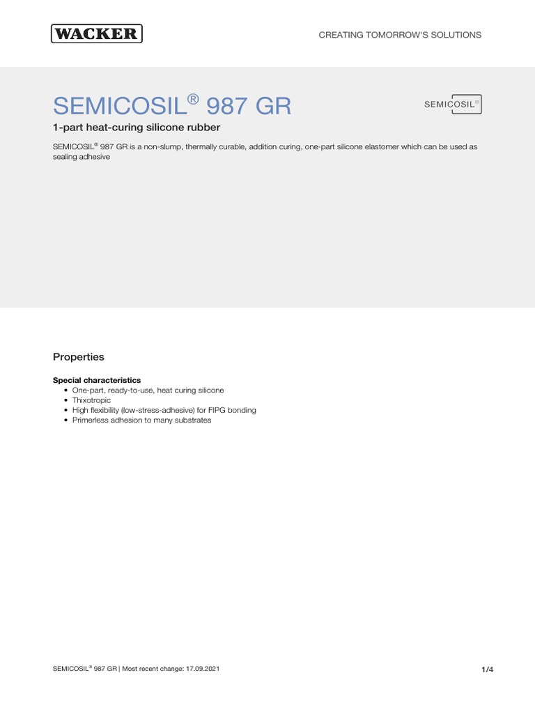 SEMICOSIL 987 GR en 2021.09.17 | PDF | Adhesion | Silicone
