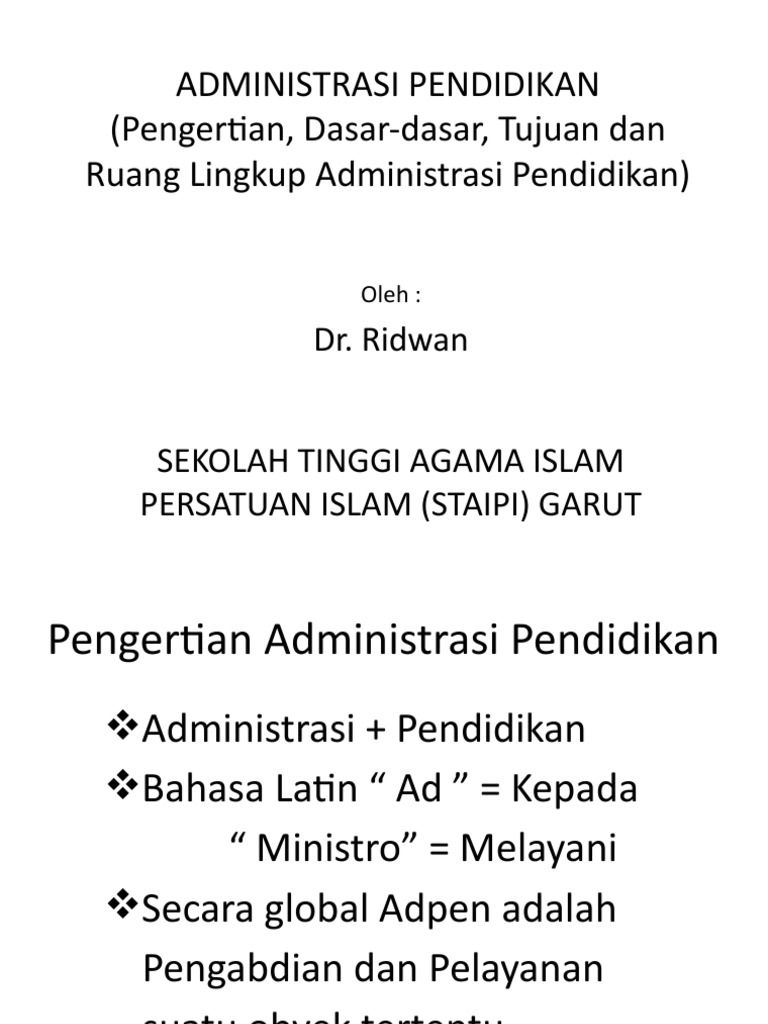 Administrasi Pendidikan | PDF