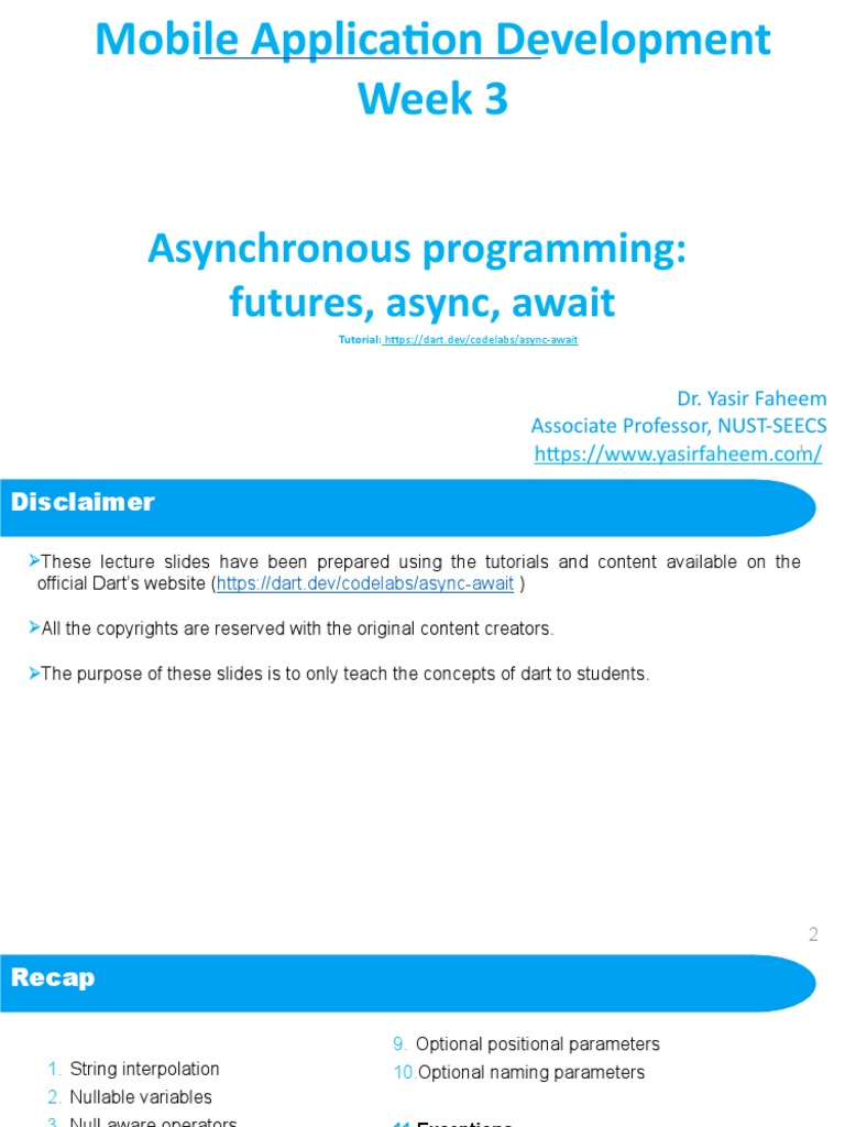 W3 - P1 - Asynchronous Programming | PDF | Constructor (Object Oriented Programming) | Programming