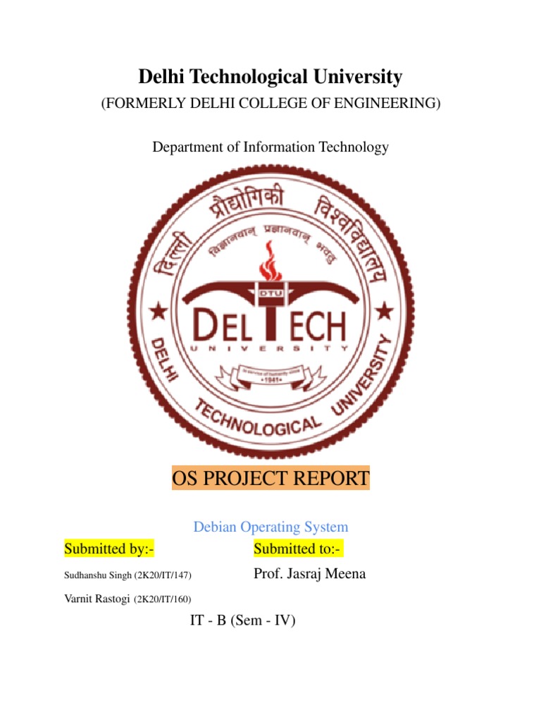 Analysis of the Debian Operating System Project Report Submitted by ...
