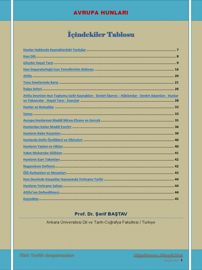 Avrupa Hunlari | PDF