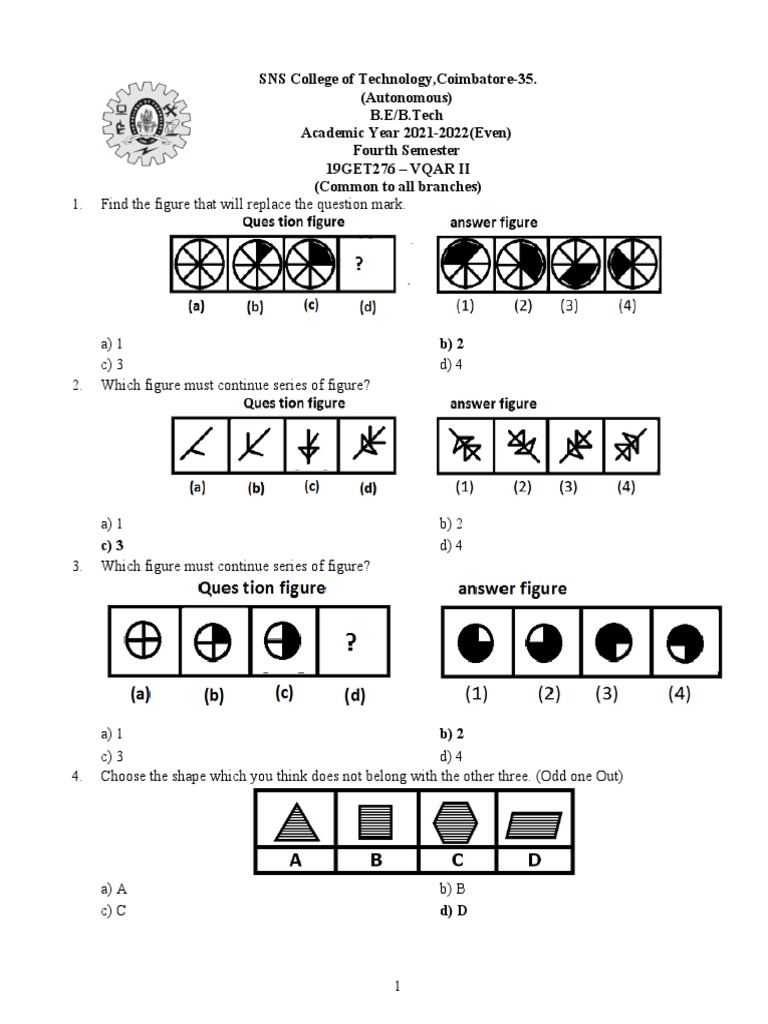 Vqar Ii Important QP | PDF