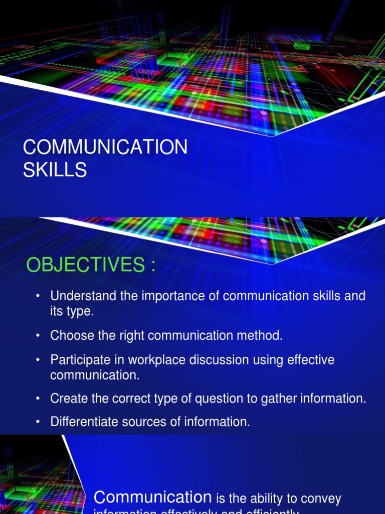 Communication Skills | PDF | Communication | Primary Sources