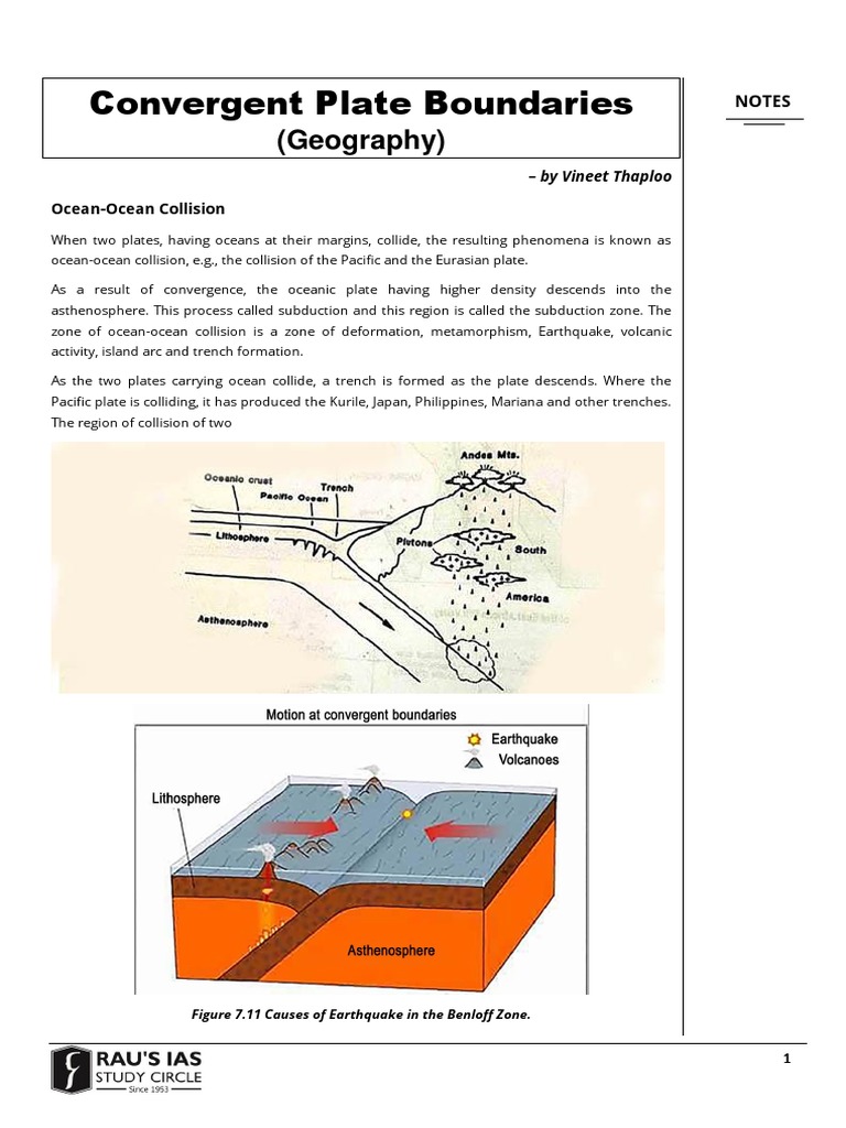 Ocean-Ocean Collision | PDF | Plate Tectonics | Geology