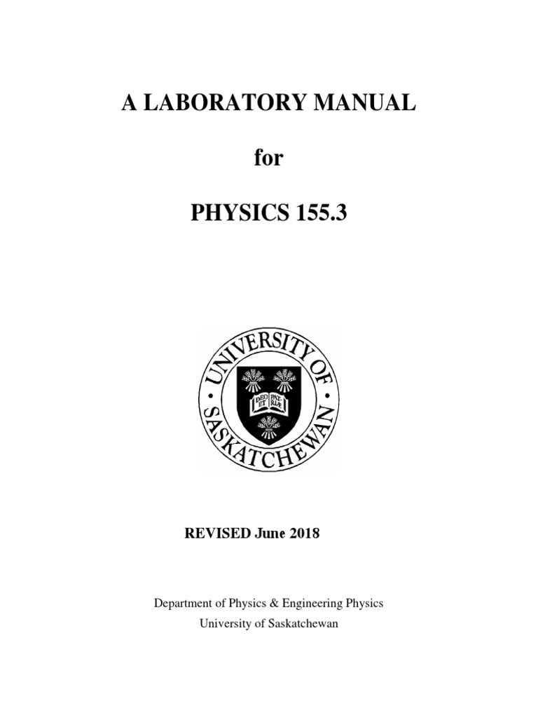 Phys 155 Lab Manual 2018 | PDF | Observational Error | Significant Figures