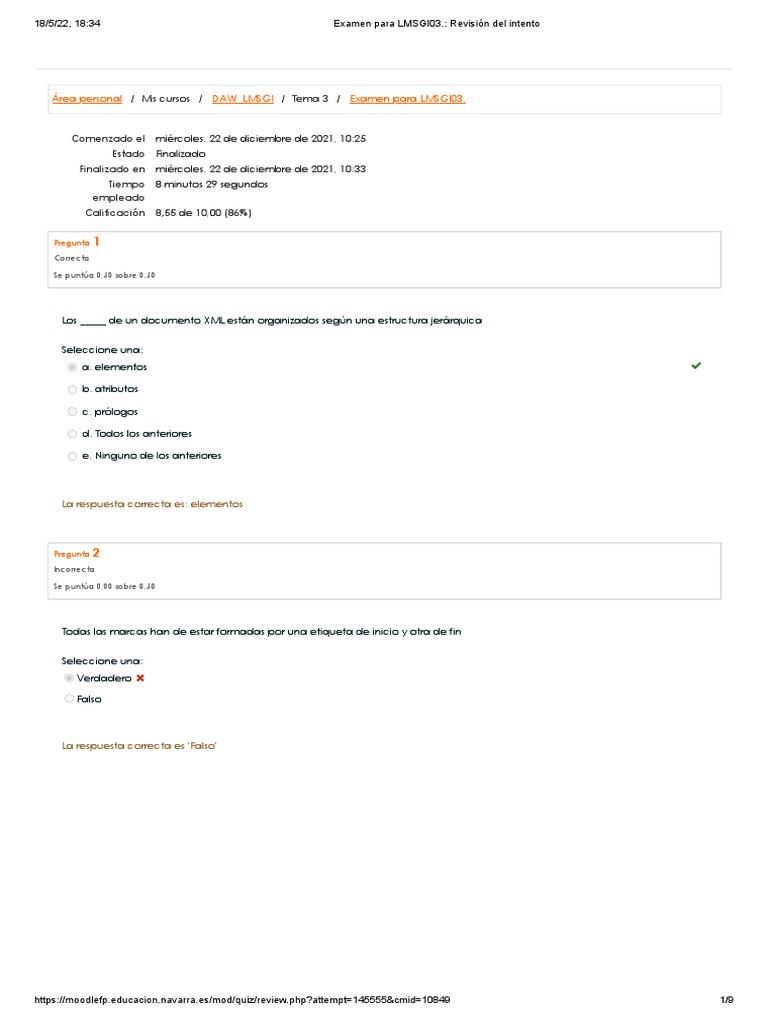 Lmsgi - Ut03 - Revision de Examen | PDF | Xml | Gestión de tecnología de la información