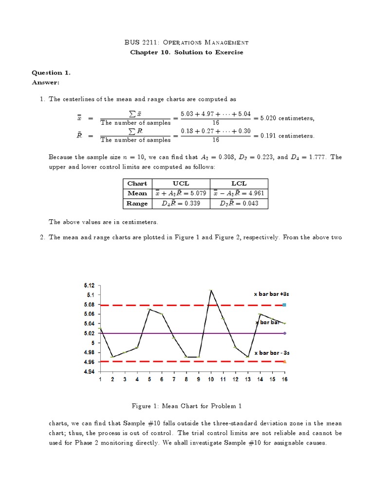 Ch10 Exercise Solution Pdf Mean Statistics