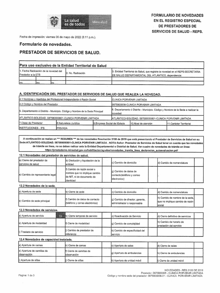 Formulario Inscripcion Reps | PDF