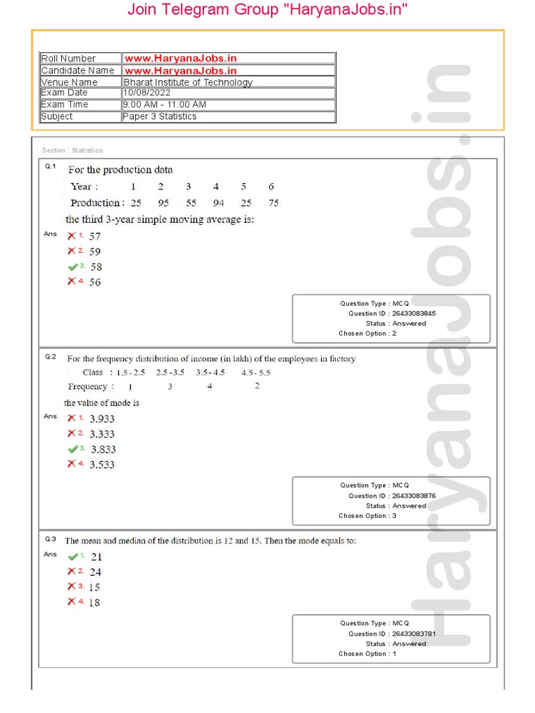 SSC CGL 2021 Tier 2 Statistics Paper English | PDF | Qualifications ...