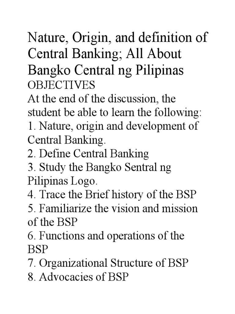 Monetary Policy And Central Banking Report Pdf Central Banks