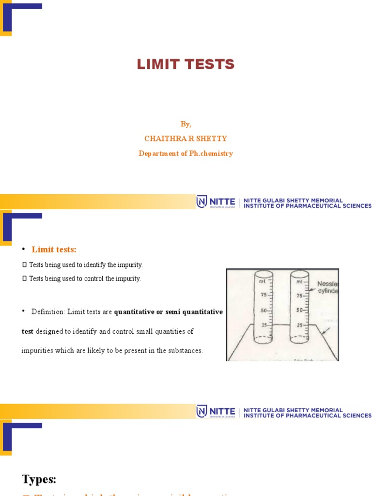 Limit Tests (Autosaved) | PDF | Precipitation (Chemistry) | Acid