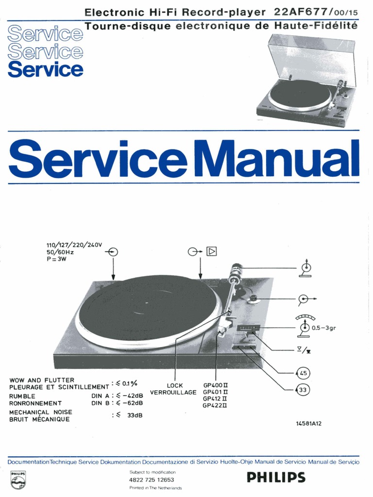 Philips AF 677 Service Manual | PDF
