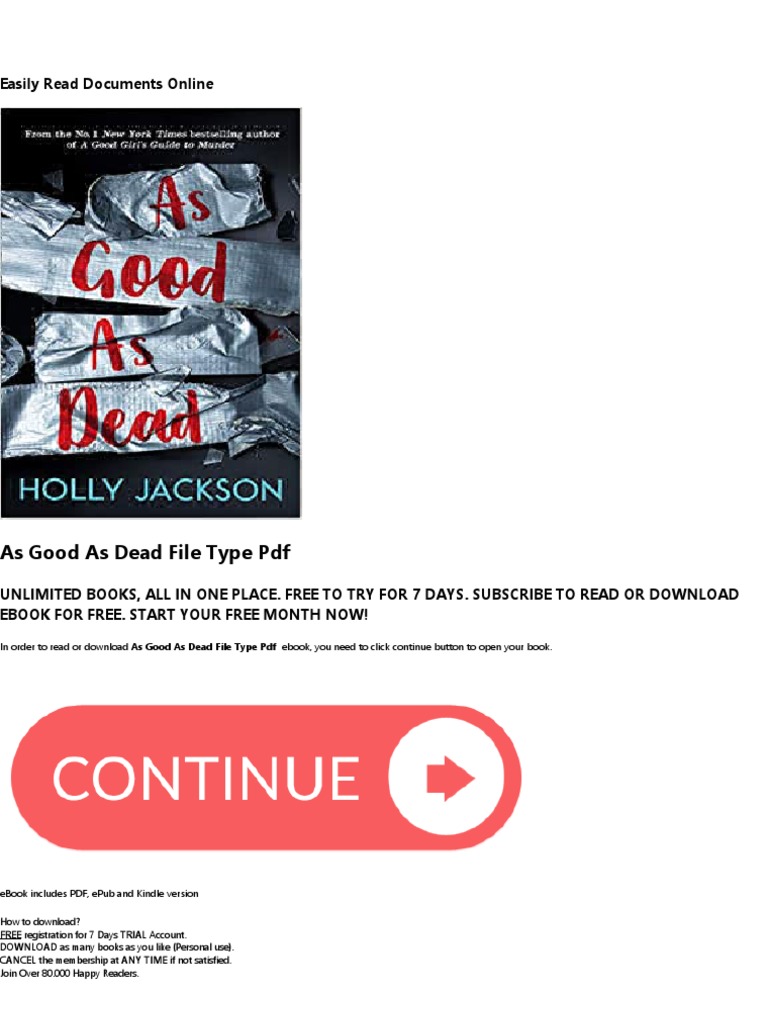 As Good As Dead | PDF