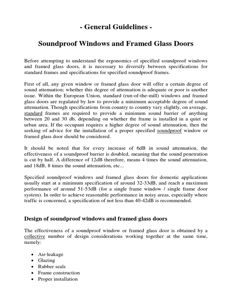 General-WIndow Soundproofing | PDF | Window | Building Materials